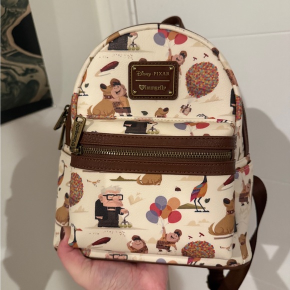 Loungefly | Bags | Loungefly Disney Pixar Up Cream And Brown Mini ...